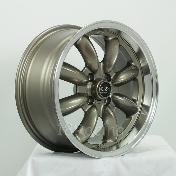 Rota Wheels RB 1570 4X114.3 15 73 Bronze with Polish Lip – 18racing