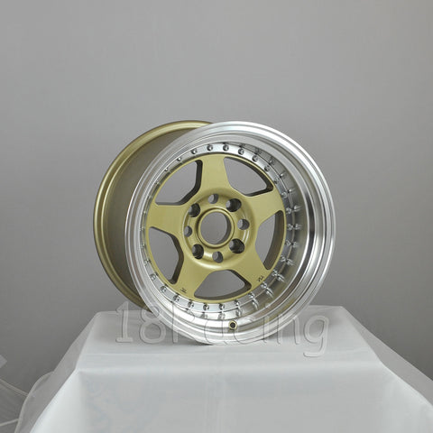 Rota Wheels Kyusha 1590 4X114.3 -15 73 Gold with Polish Lip – 18racing