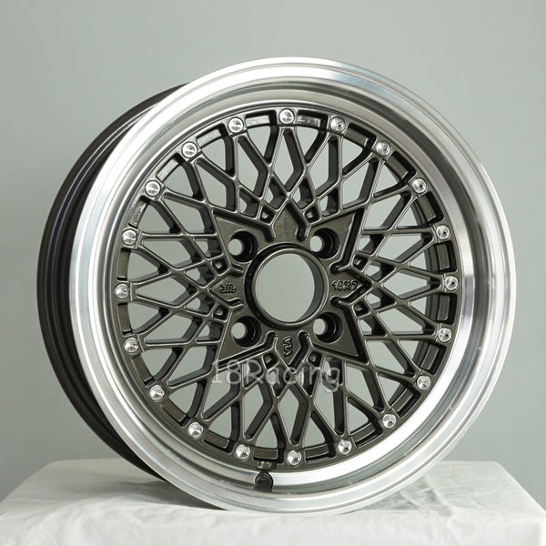 Rota Wheels Os Mesh 1570 4X110 20 73 Gunmetal with Polish Lip – 18racing