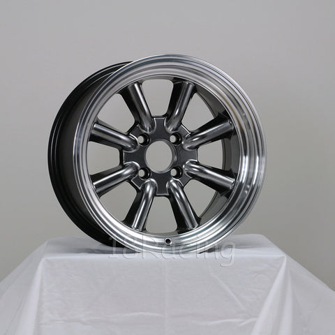 Rota Wheels RKR 1580 4X114.3 0 73 Hyperblack with Polish Lip – 18racing
