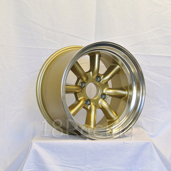 Rota Wheels RKR 1590 4X114.3 -15 73 Gold with Polish Lip – 18racing