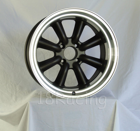 Rota Wheels RKR 1795 4X114.3 -20 73 Flat Gunmetal with Polish Lip ...