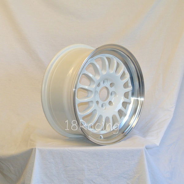 Rota Wheels Track R2 1570 4X100 40 67.1 White with Polish Lip – 18racing